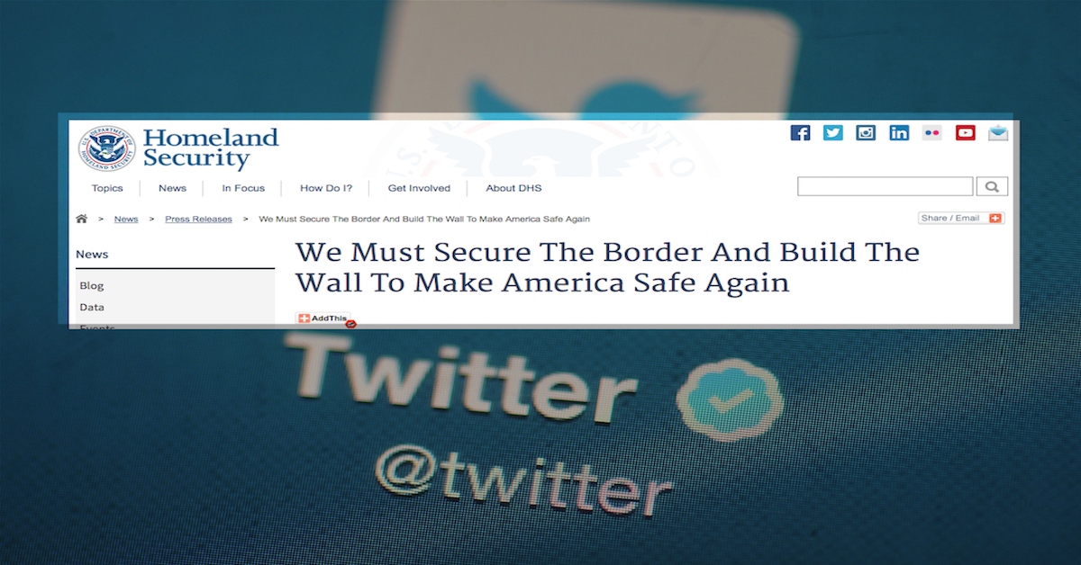 Twitter Explodes After Homeland Security Headline Appears to Mimic '14 ...