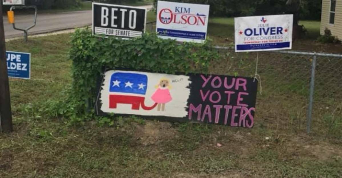 Cops Confiscate Anti-GOP Yard Sign, Threaten Owner | Law & Crime
