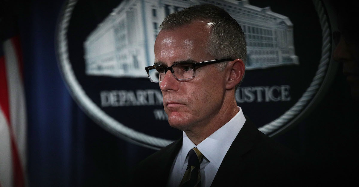 Lawyers for Andrew McCabe Accuse DOJ of Leaking | Law & Crime