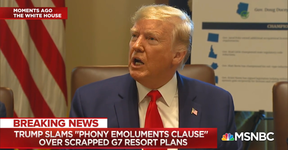 One Day After Trump Called Emoluments Clause 'Phony,' Court Sets ...