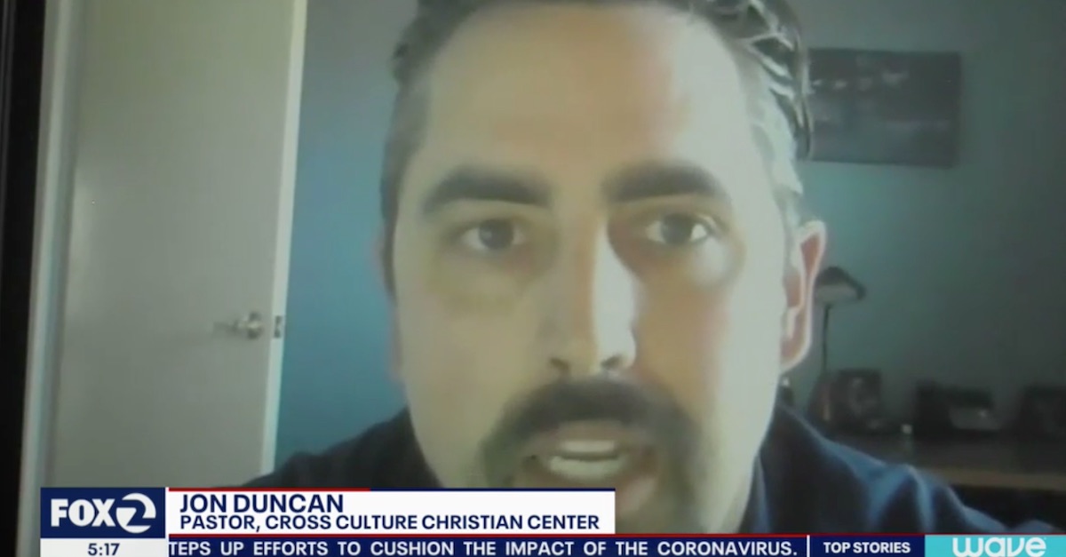 Pastor Jon Duncan Ignores Stay-at-Home Order | Law & Crime