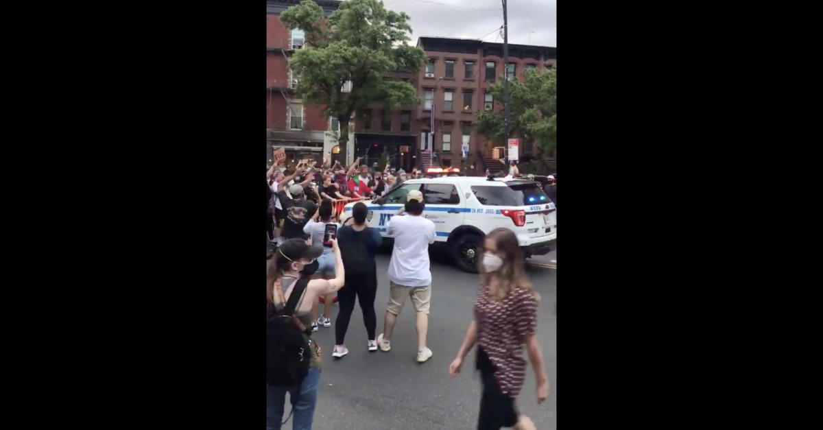 NYPD Vehicle Drives Into Crowd of George Floyd Protestors | Law & Crime