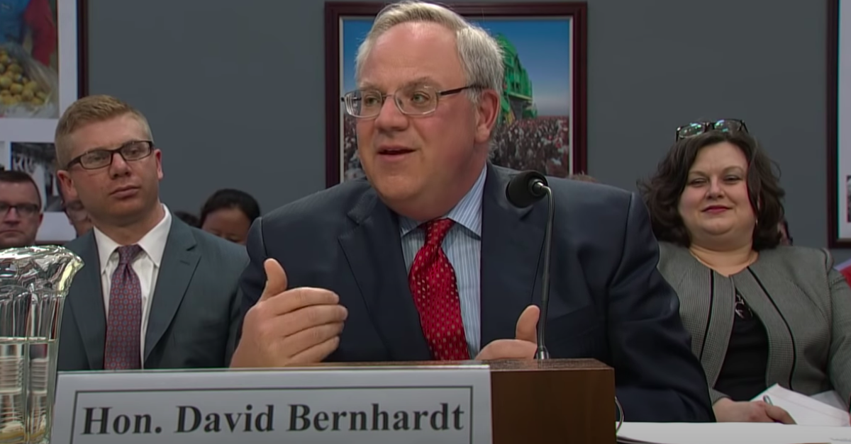 Ethics Complaint Filed Over David Bernhardt’s Confirmation | Law & Crime