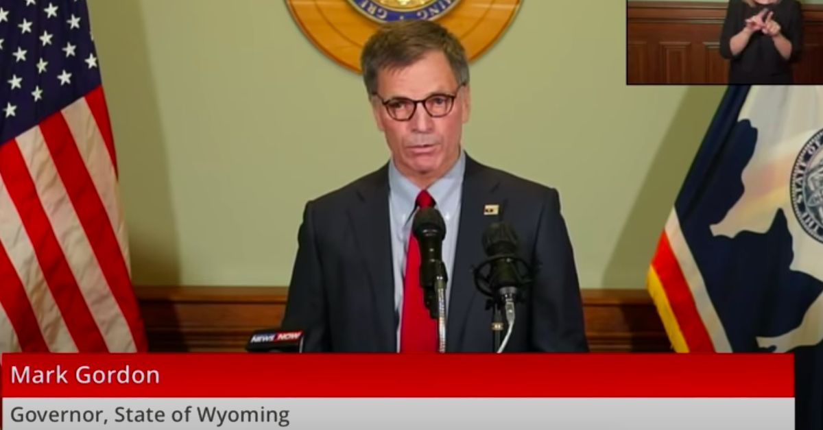 Gov. Mark Gordon Refuses Mask Mandates, Gets Coronavirus | Law & Crime