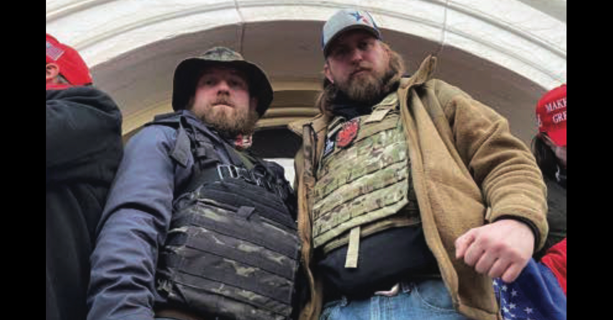 Ryan Nichols and Alex Harkrider Charged for Bringing Weapons into Capitol