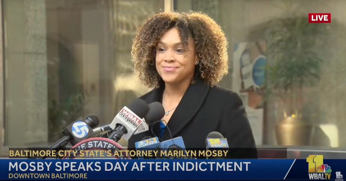 Marilyn Mosby Blames 'Political Adversaries' for Indictment