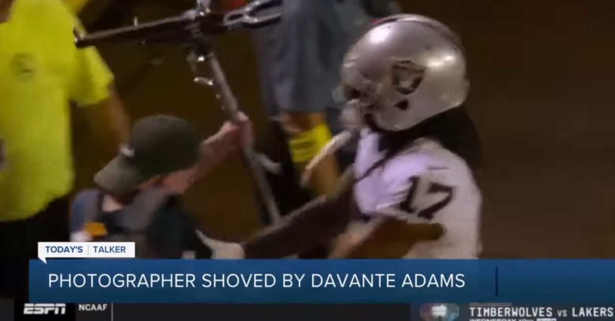 Davante Adams Charged for Shoving Photographer Ryan Zebley