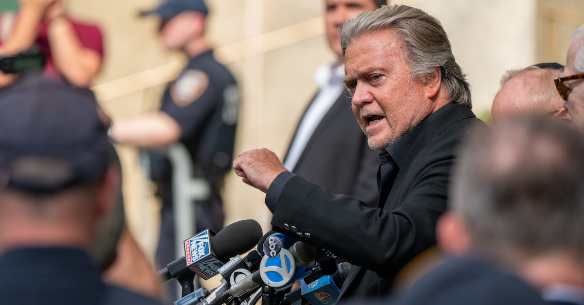 Steve Bannon in court for We Build the Wall fraud case