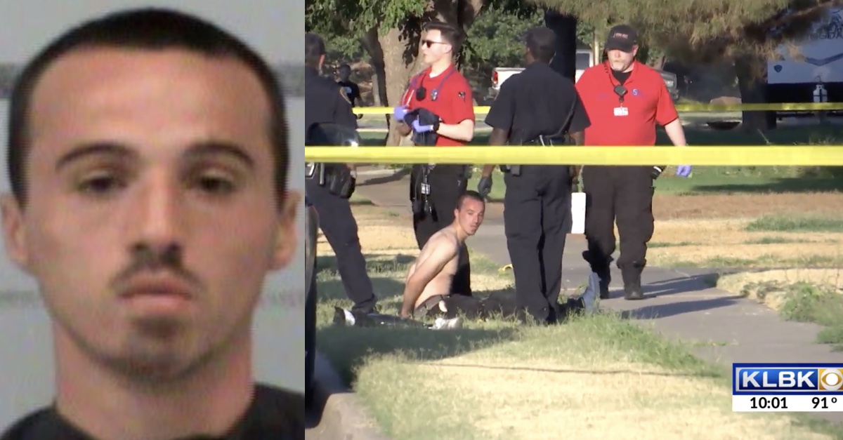Texas son hauled into custody shirtless after he allegedly stabbed ...