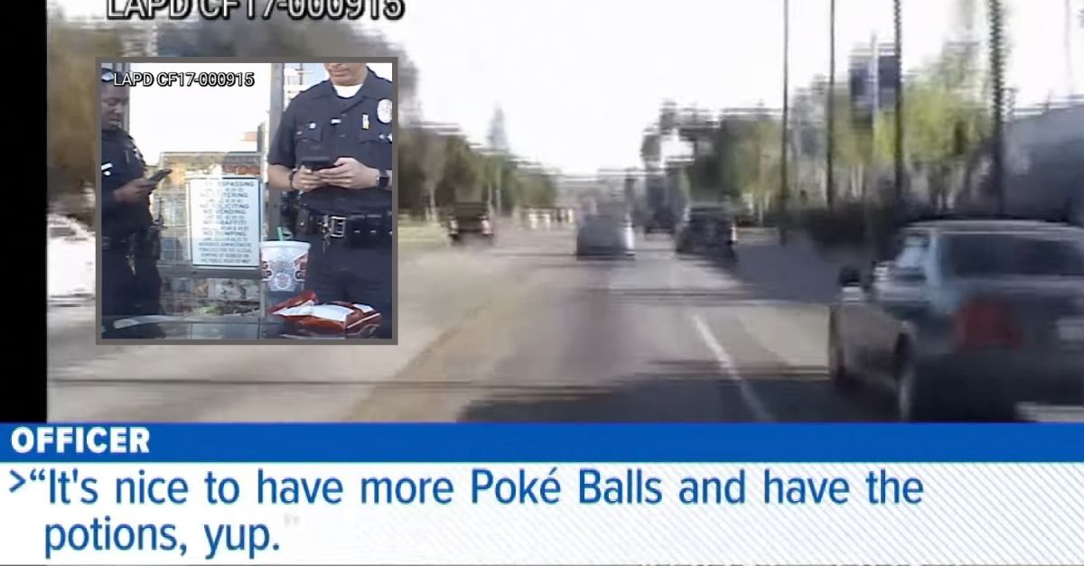 'I got you a new Pokémon today, dude': Video shows LAPD cops ignoring robbery call to play ...