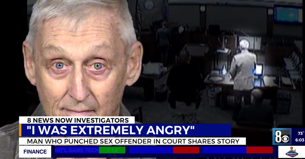 Sex assault victim charged for knocking out his abuser in court when he ...