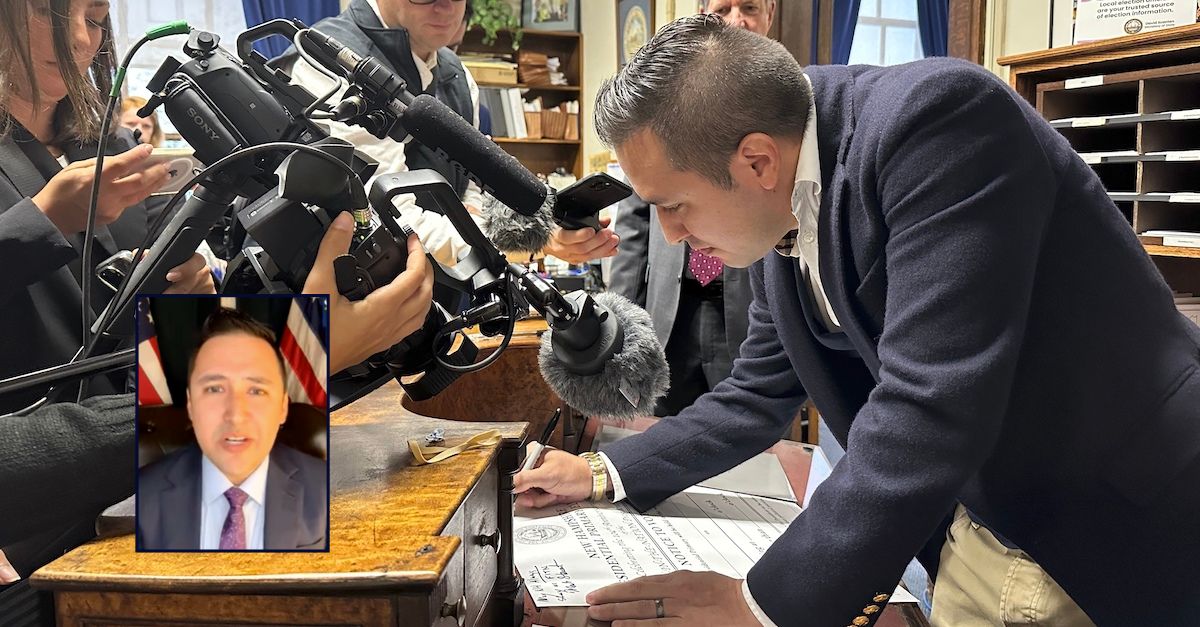 Presidential candidate who wants to keep Trump off 2024 ballot for insurrection charged with tax ...