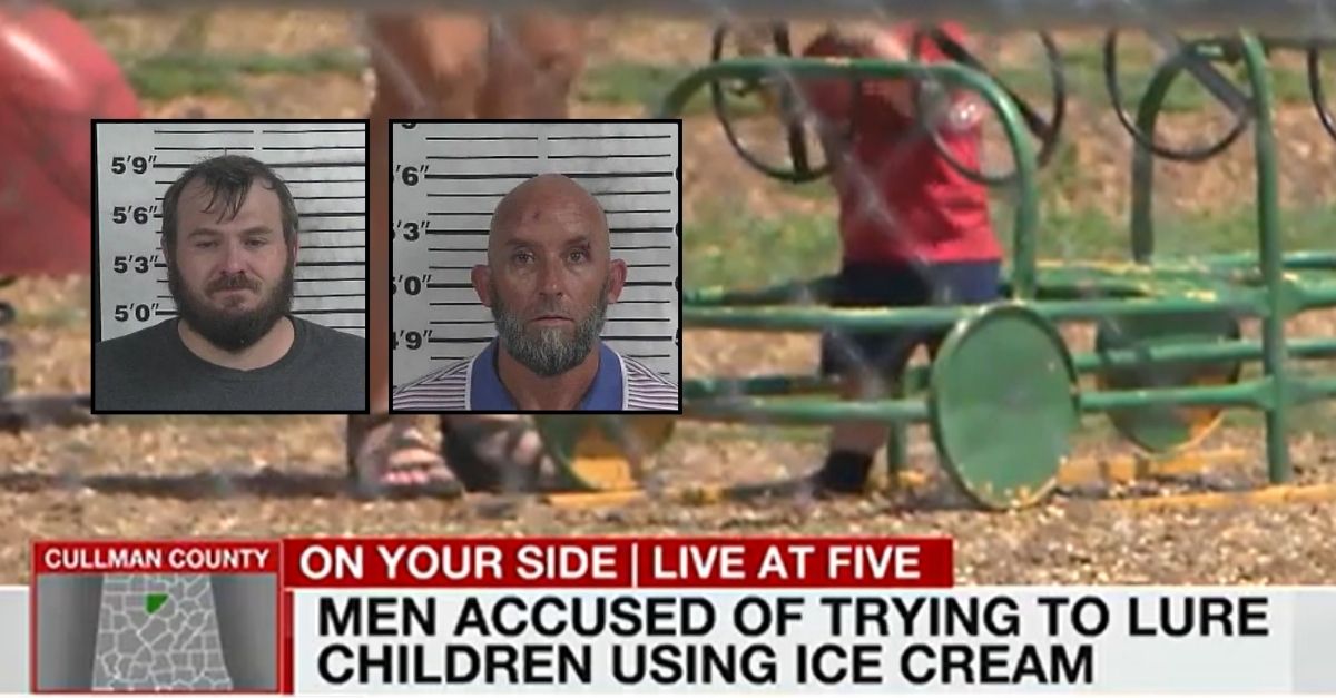 Men allegedly used ice cream to lure children from park