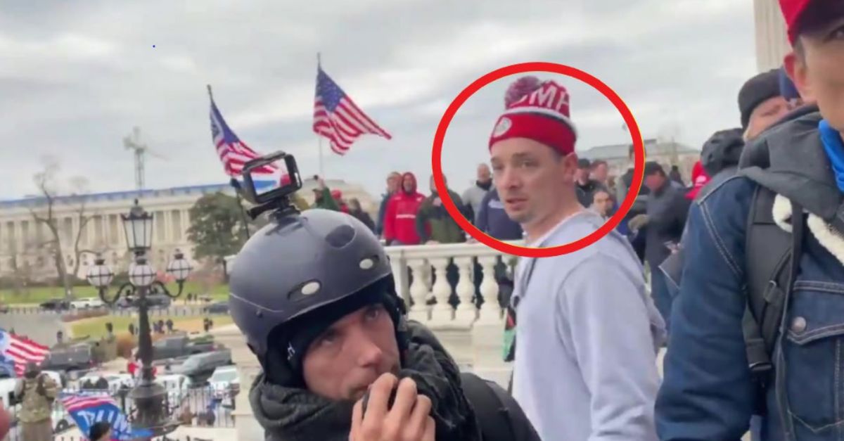 Man seen on video at U.S. Capitol on Jan. 6 told investigators he wasn ...