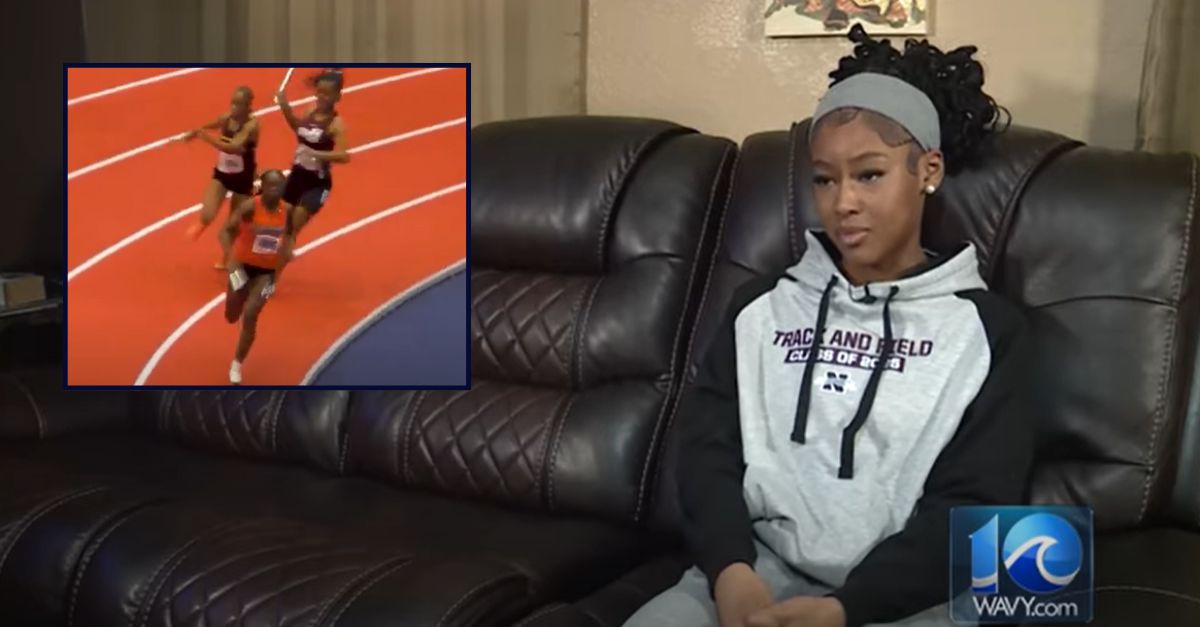 Track athlete charged with assault in viral baton strike